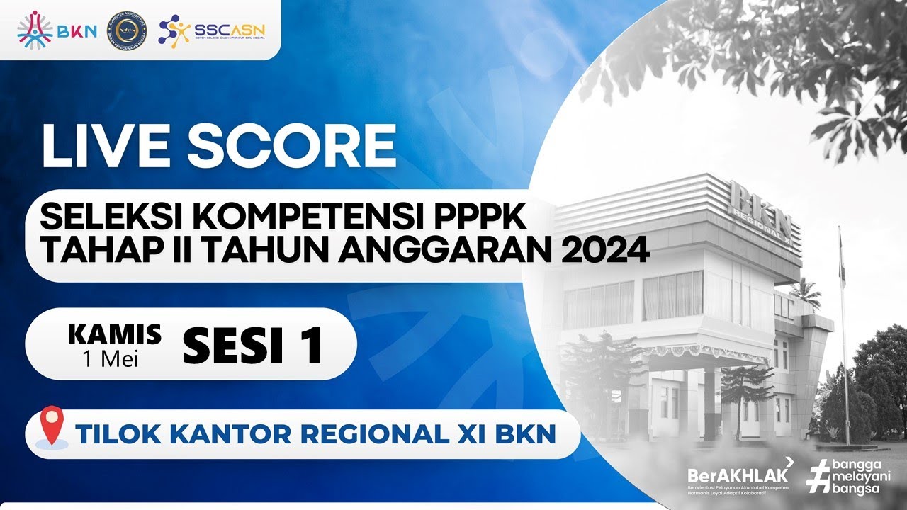 [SESI 1 | 1 MEI 2025] - LIVESCORE SELEKSI PPPK TAHAP II T.A. 2024 ...