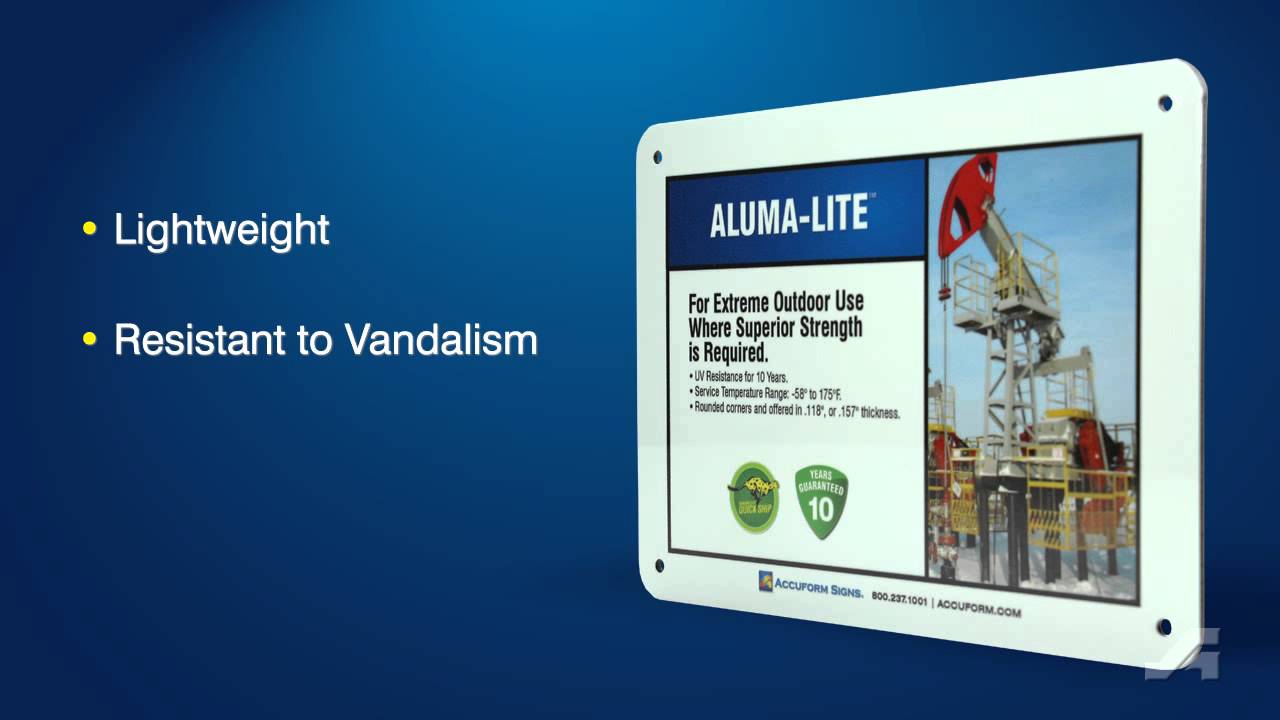 Accuform Materials - Aluma-Lite™ - YouTube