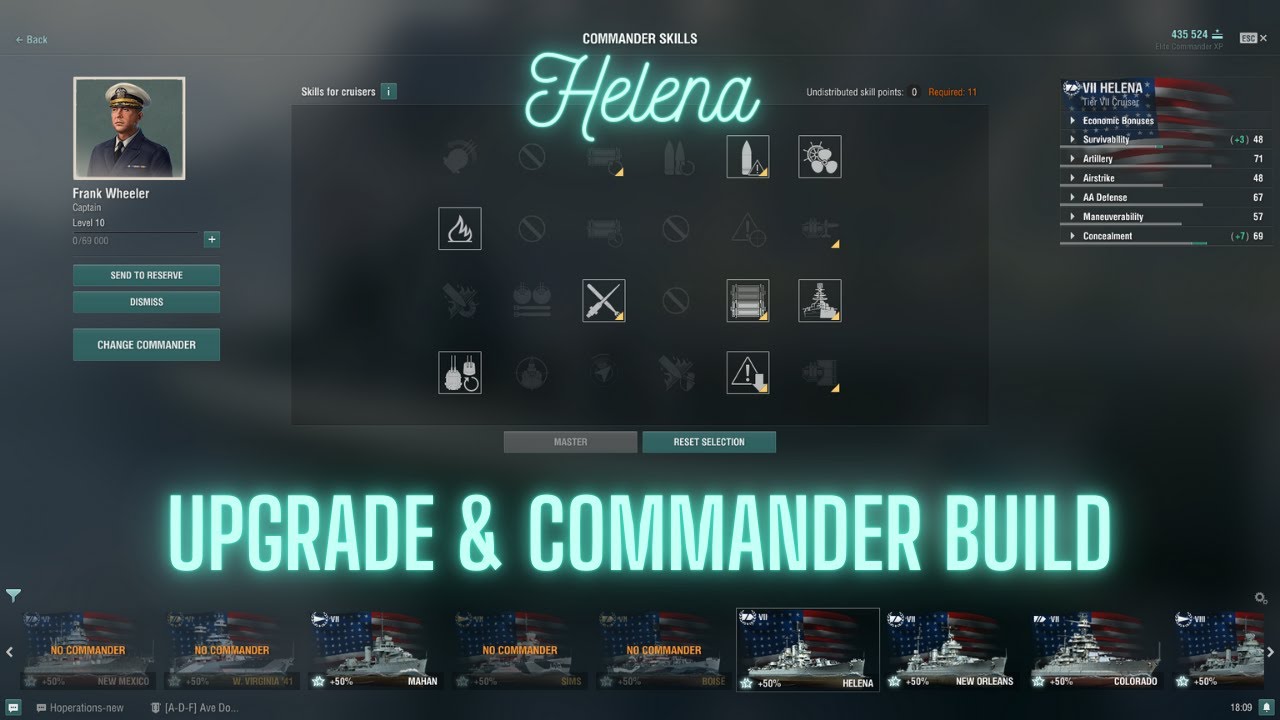 World of Warships - Helena: Upgrade & Commander Build - YouTube