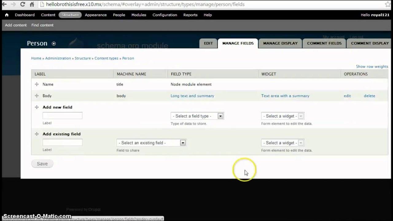 How to install and use schema.org module for Drupal 7 - YouTube