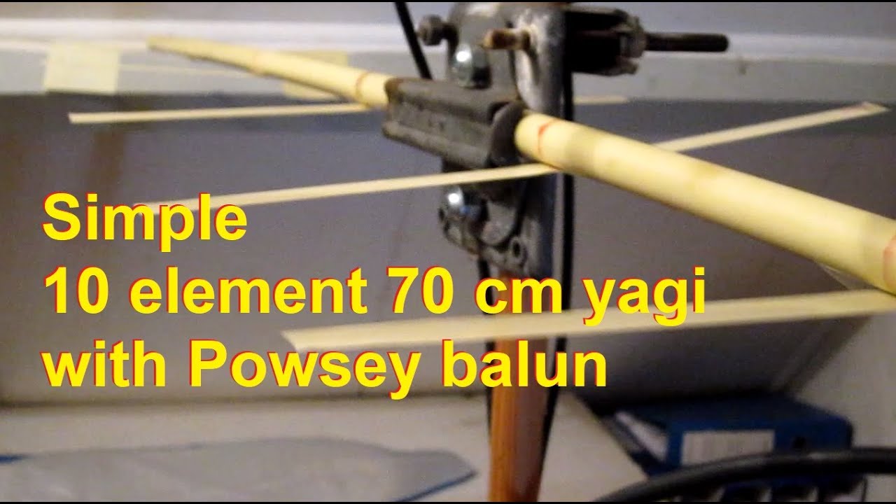 Easy DIY 10 el yagi for 70 cm band, use of a balun, design and ...