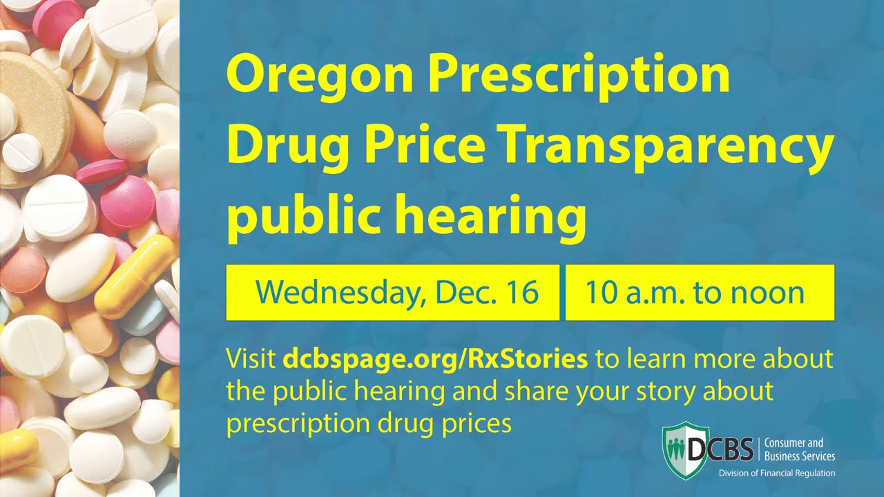 2020 Oregon Public Hearing on Prescription Drug Prices - YouTube