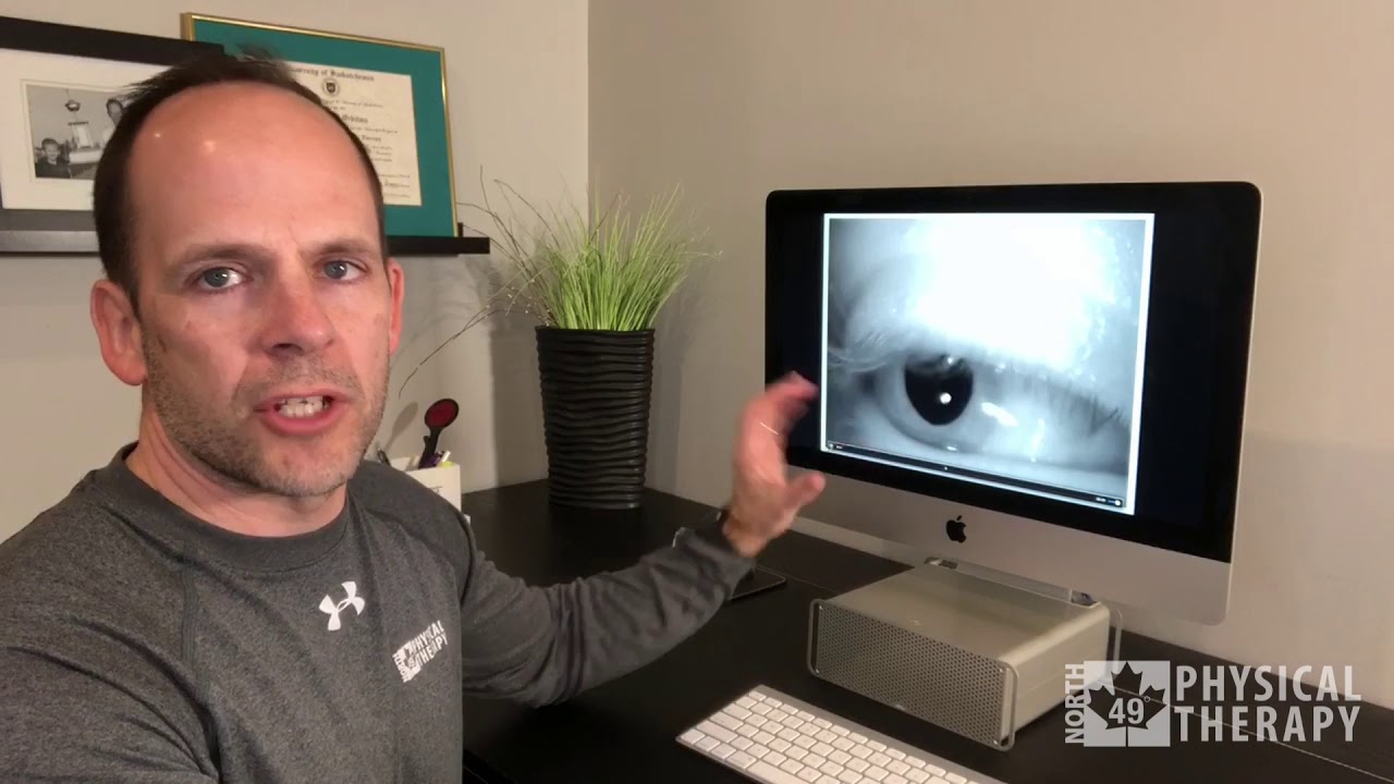 Live view of VNG dizziness goggles camera - YouTube