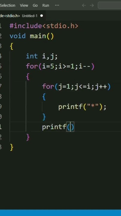 Star pattern printing in c programming language#shorts - YouTube