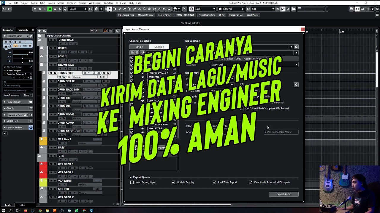CARA MIXDOWN AUDIO UNTUK DI KIRIM KE MIXING ENGINEER | CARA KIRIM DATA KE MIXING ENGINEER - YouTube