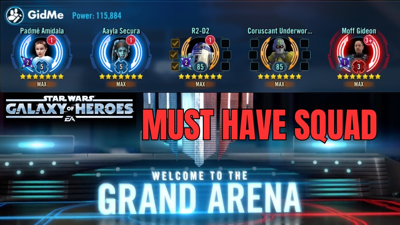 Must have squad for Grand Arena. #swgoh - YouTube
