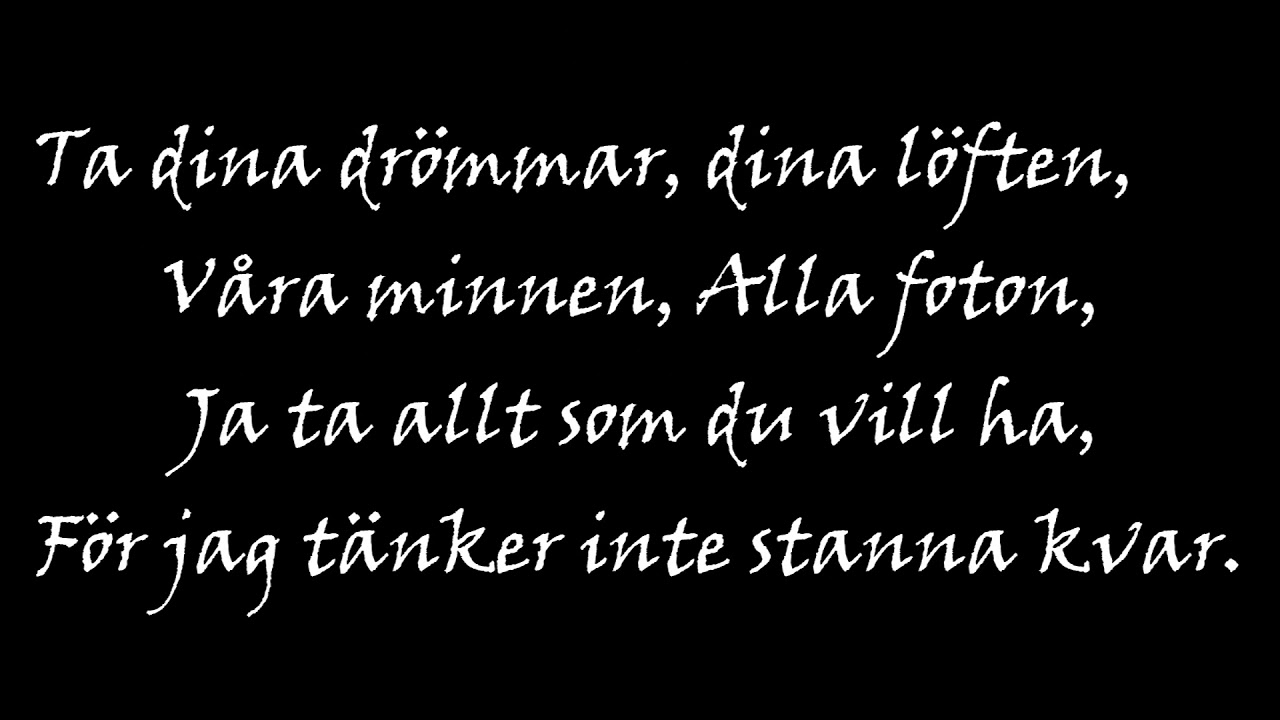 Inget kan bli som förut - Denbo & Sebastian KrantZ ( Lyric Video ...