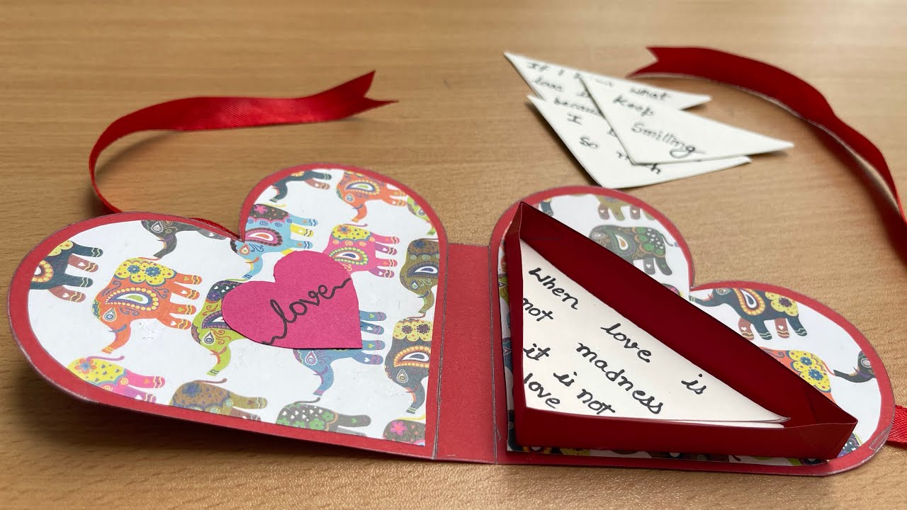 MULTIPLE SECRET MESSAGES Love Box Card | Love Greeting Handmade Cards ...