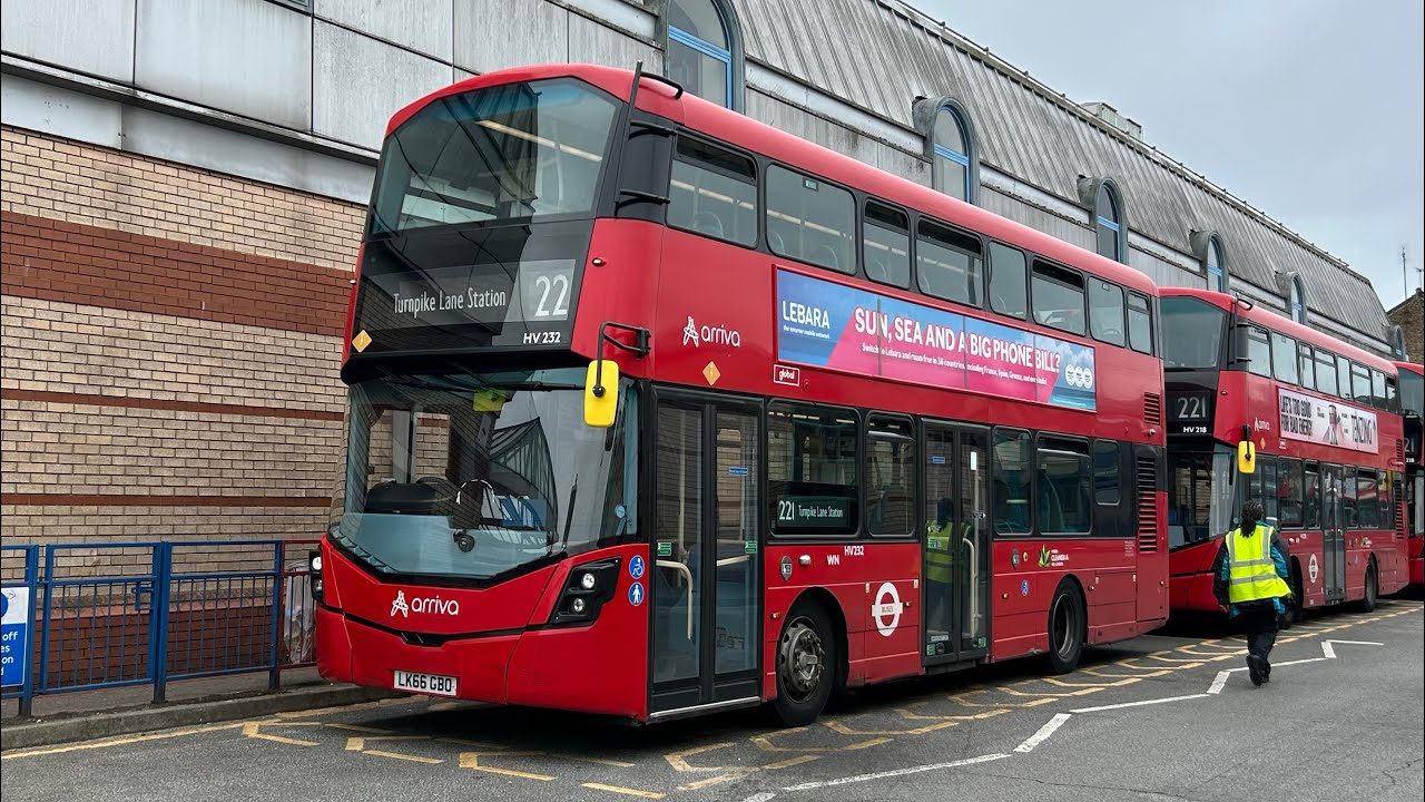 FULL ROUTE VISUAL|Arriva London North Bus Route 221|Turnpike Lane ...