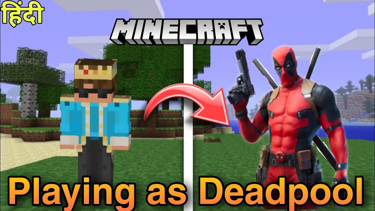 I Become Deadpool in Minecraft | Playing as Deadpool in Minecraft 😄# ...