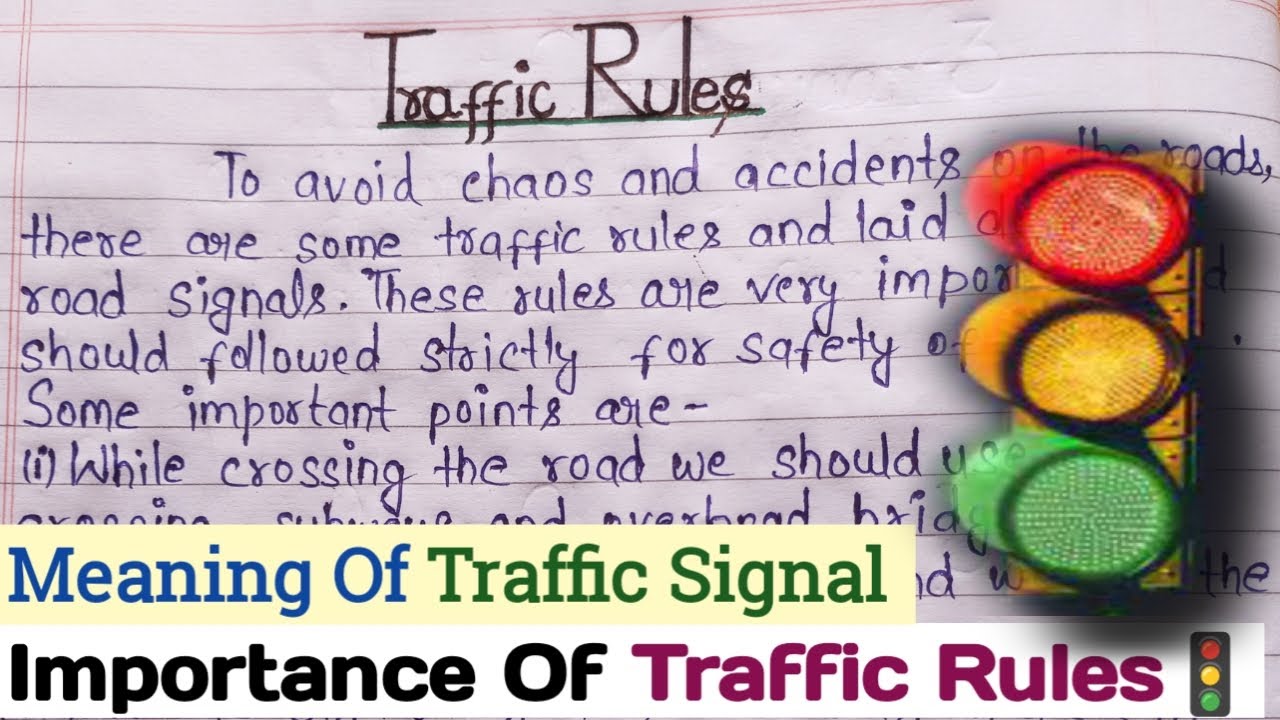 Traffic Signal Importance | Traffic Rules Essay In English | 10 Lines ...
