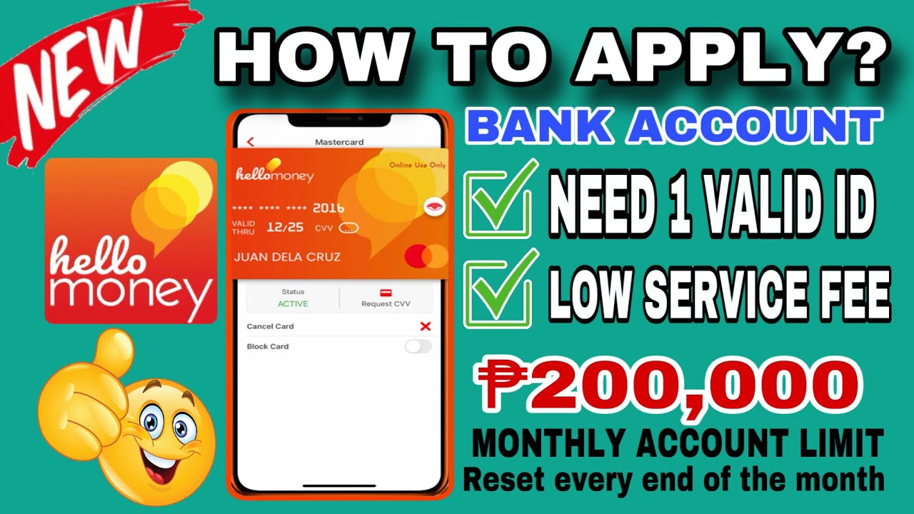 ₱200,000 MONTHLY ACCOUNT LIMIT | HOW TO APPLY HELLO MONEY BY AUB | BANK ...