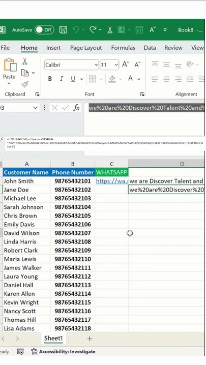 Send WhatsApp Messages from Excel - No Code, No VBA #shorts #ytshorts #viral #datascience - YouTube