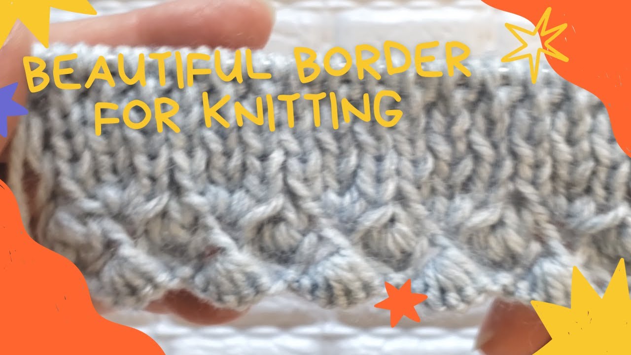 Beautiful border for knitting projects - YouTube
