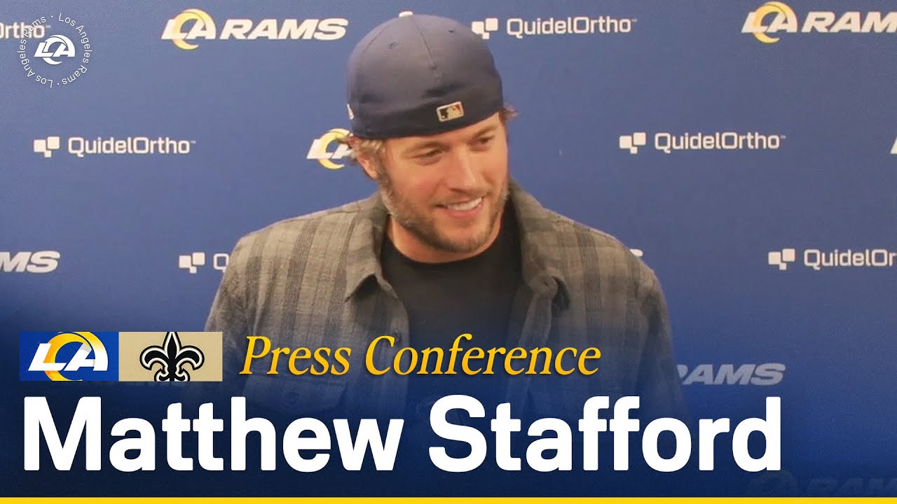 Matthew Stafford Postgame Press Conference Following Win Over Saints ...