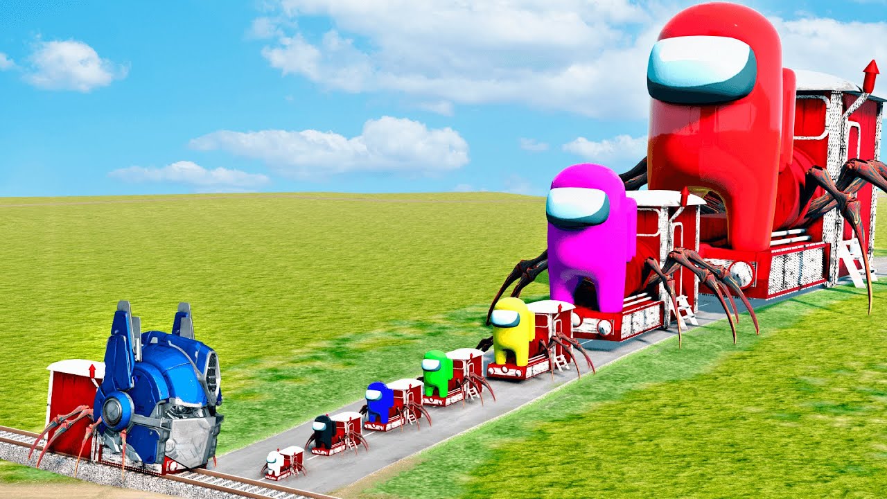Big & Small Choo-Choo Among Us vs Choo-Choo Optimus Prime Transformer ...
