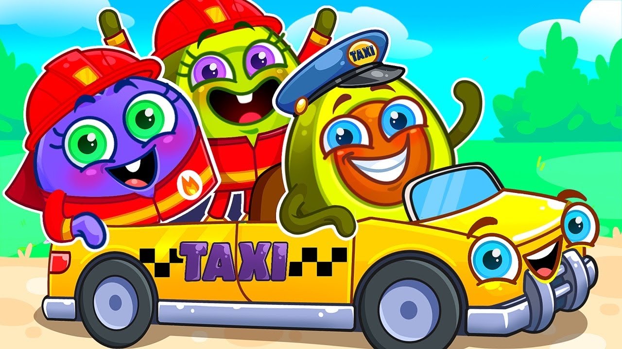 Wheels on the Taxi - Funny Car Ride with Pit & Penny - YouTube