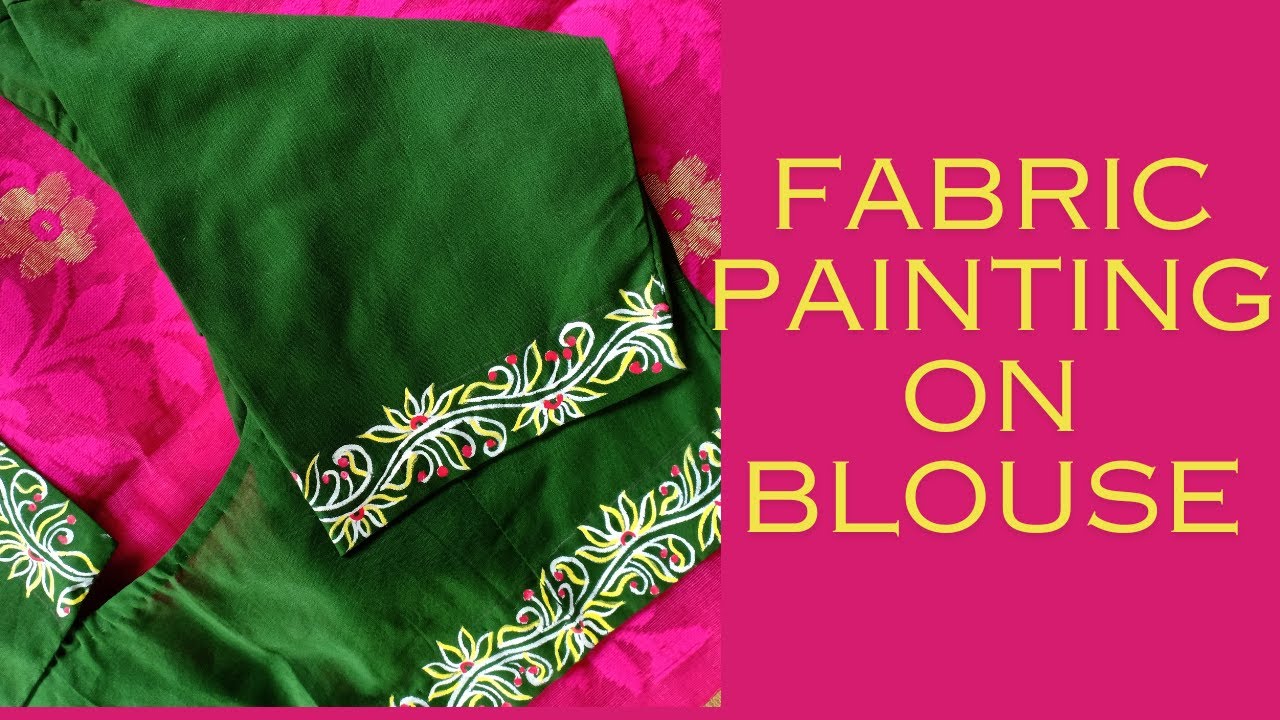 Blouse painting design/Fabric painting on blouse/Designer blouse/hand ...