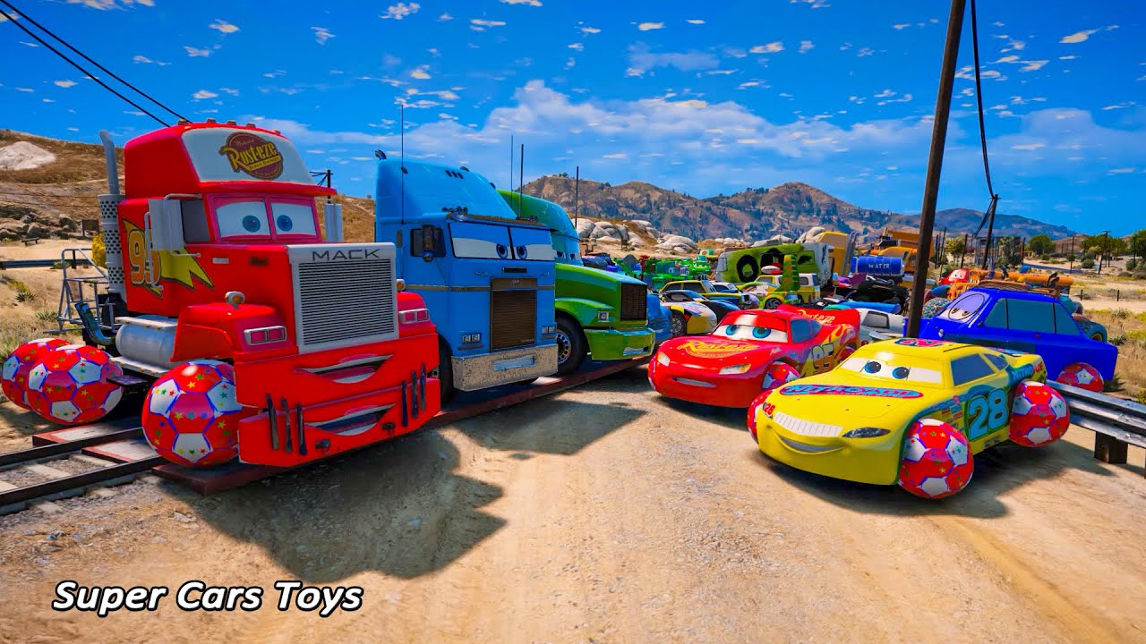 Cars 3 McQueen Mack Monster Truck Jackson Storm Aiken Axler Professor ...