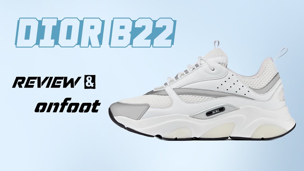 DIOR SNEAKERS UNBOXING DHGATE SNEAKER DIOR B22 | REVIEW (White/Silver ...