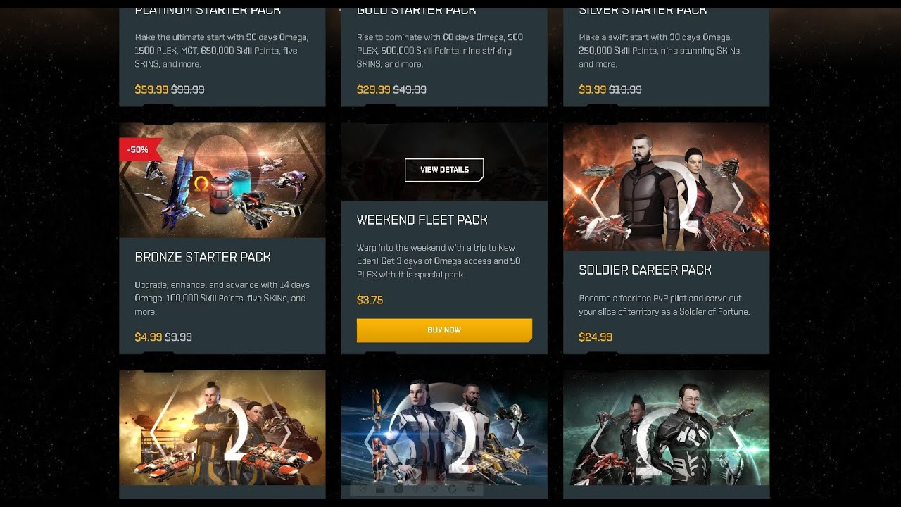 Eve online's Starter Packs: Are they worth it? - YouTube