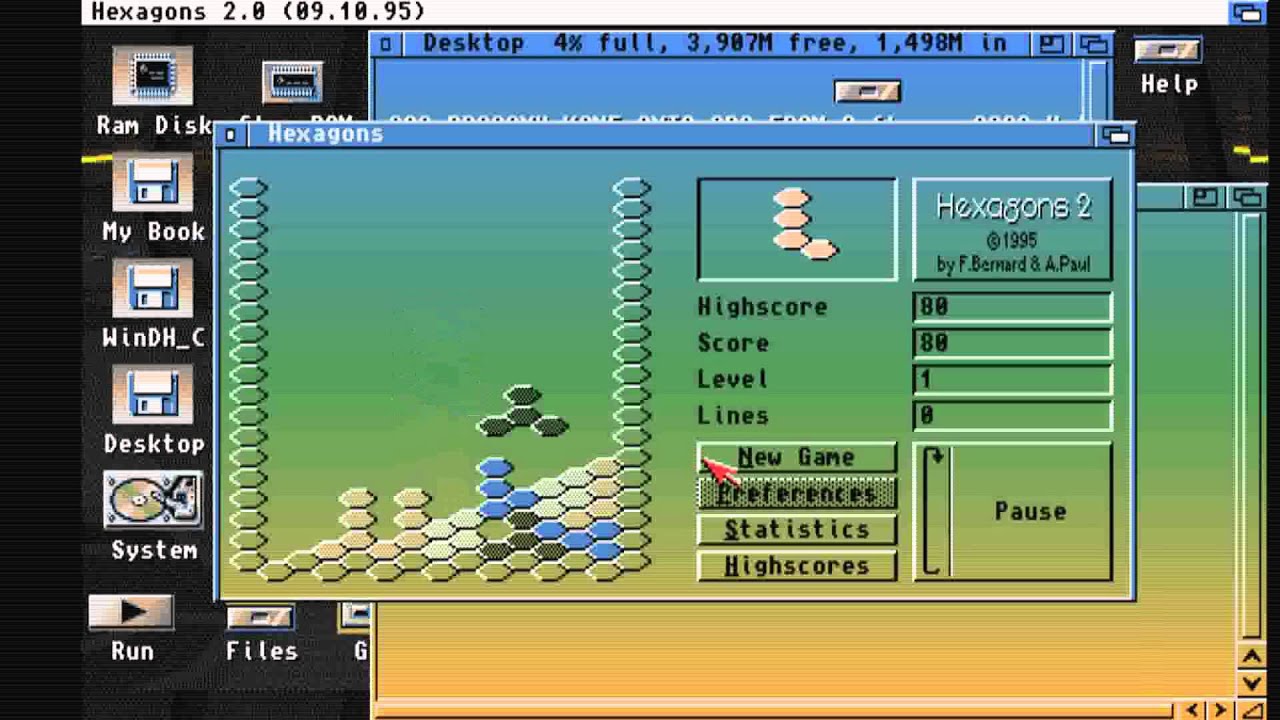 AMIGA HEXAGONS HEX AGON TETRIS DIFFERENT v2.0 Frank Bernard Andreas ...