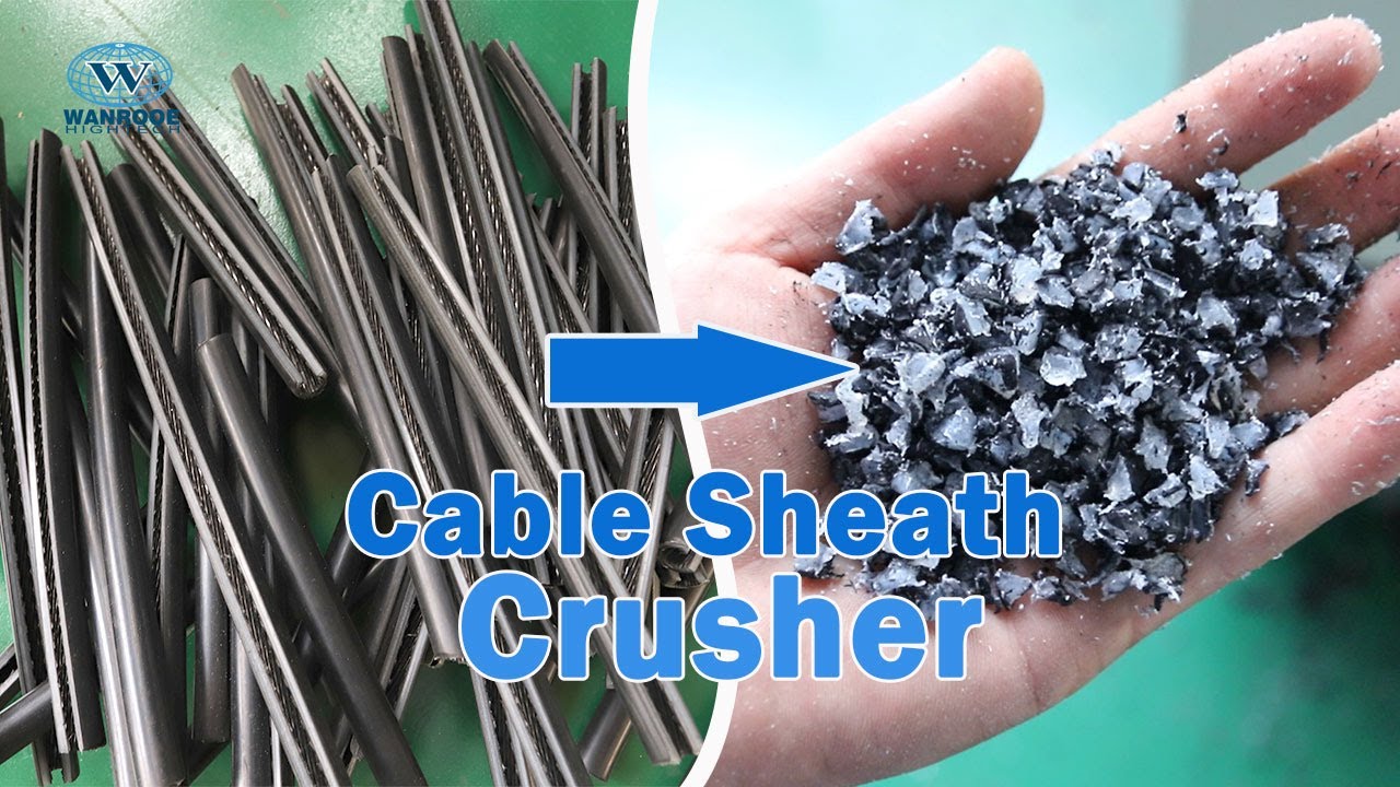 3-12mm Cable Skin Shredder Machine Cable Sheath Crusher Machine Waste ...
