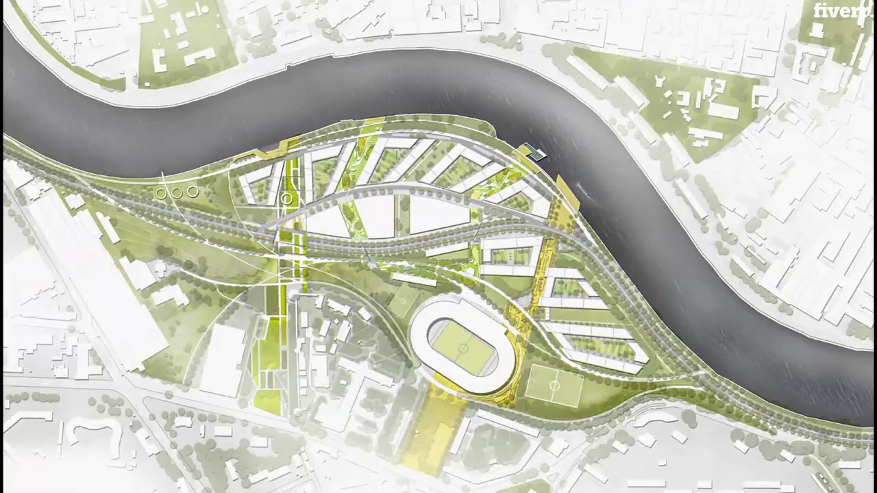 Landscape Design - render of architectural plan, site plan and ...