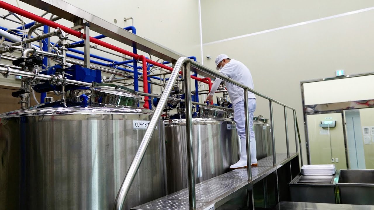 Yogurt Factory Production Process - YouTube