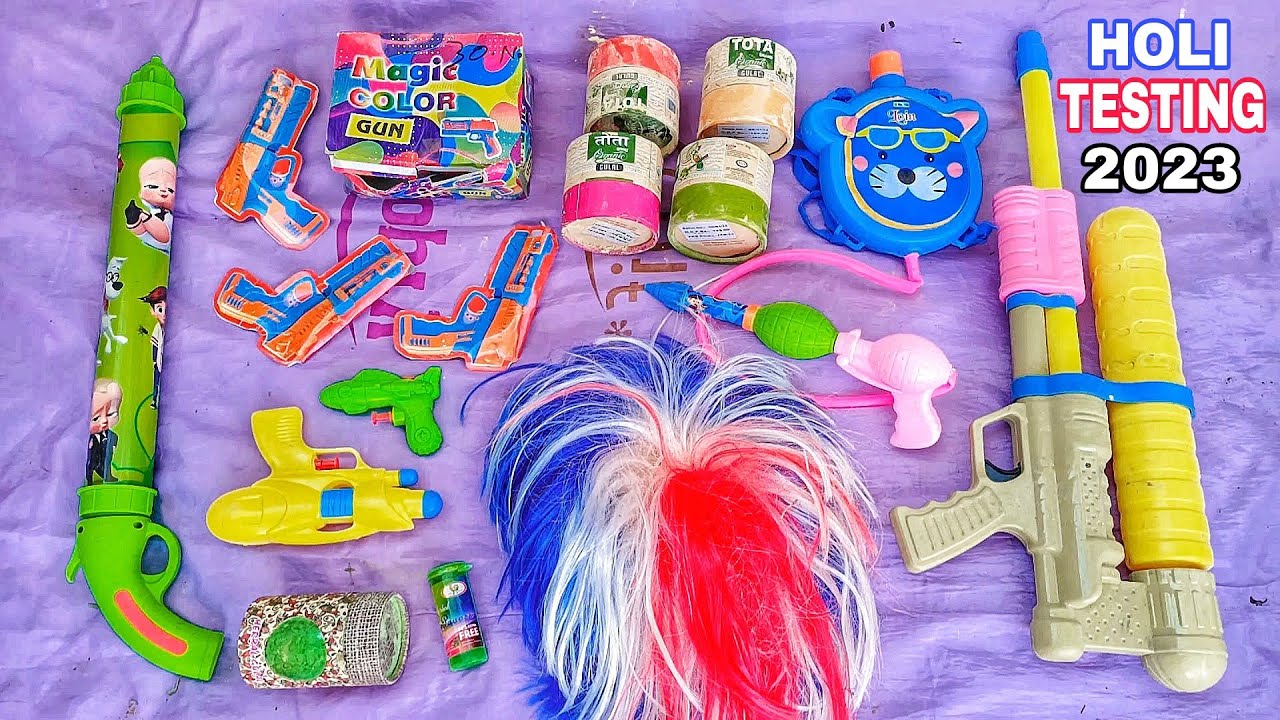 Testing Different Types of Holi Items Stash 😍 2023 | New Holi Unique ...
