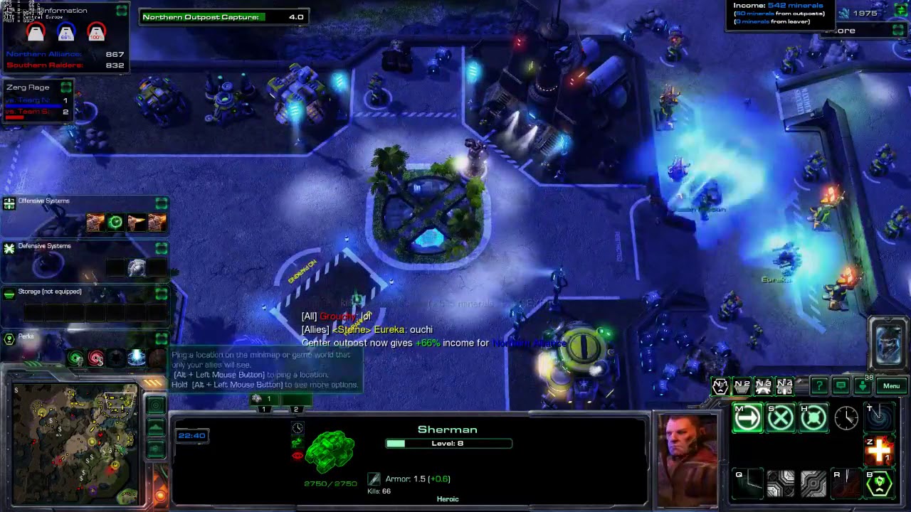 SC2 Desert Tank Battle 2020 Laser Terran Tank and Matrix Shield - YouTube