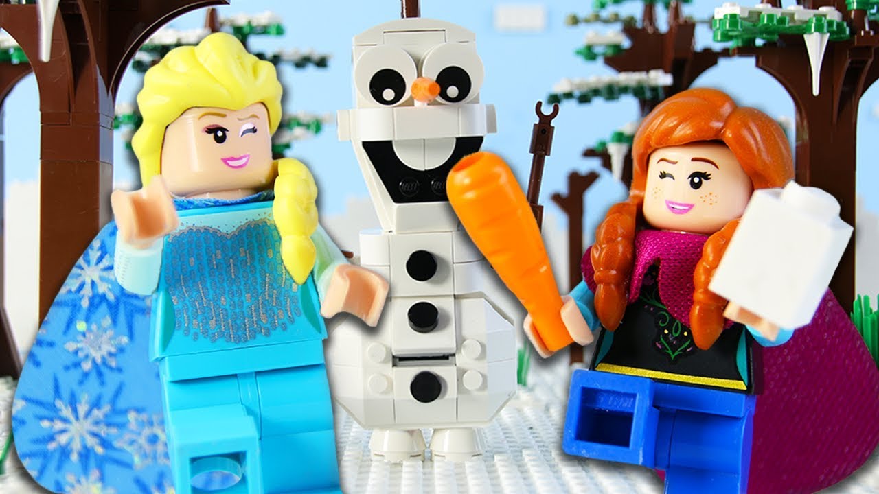 LEGO Frozen Olaf Brick Build STOP MOTION LEGO Elsa & Anna Build A ...