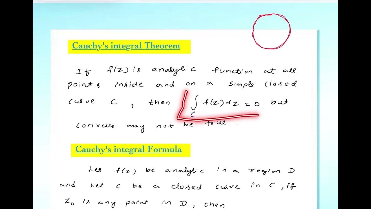 Complex Integration || Cauchy’s integral theorem in telugu || Cauchy’s integral Formula in ...