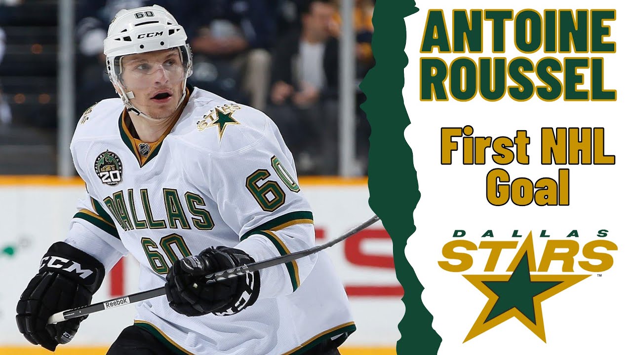 Antoine Roussel #60 (Dallas Stars) first NHL goal Feb 1, 2013 (Classic ...