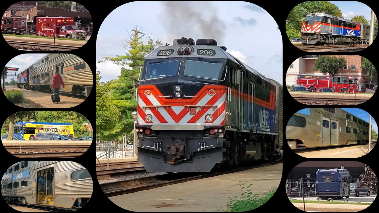 Ambulance Meets PACE Bus #20443 Meets Metra Express Train #1301 Meets ...