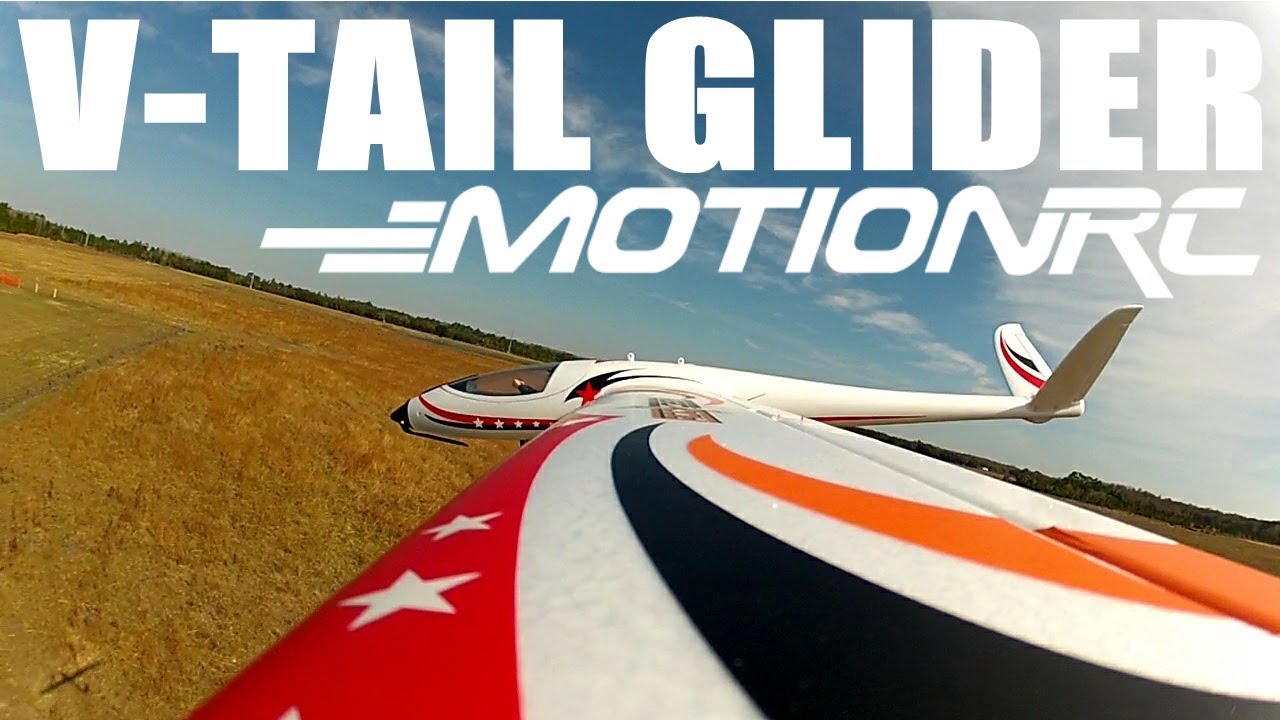 MOTIONRC 2.2M V-Tail Glider PNF Flight Demonstration by Rich Baker in ...