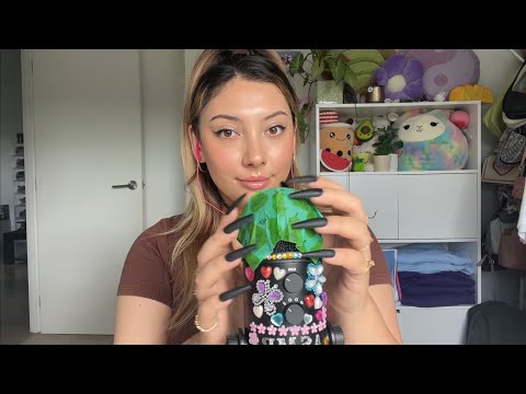 ASMR with BEESWAX WRAPS! 💚 ~on the microphone~ inspired by @Maddie ...