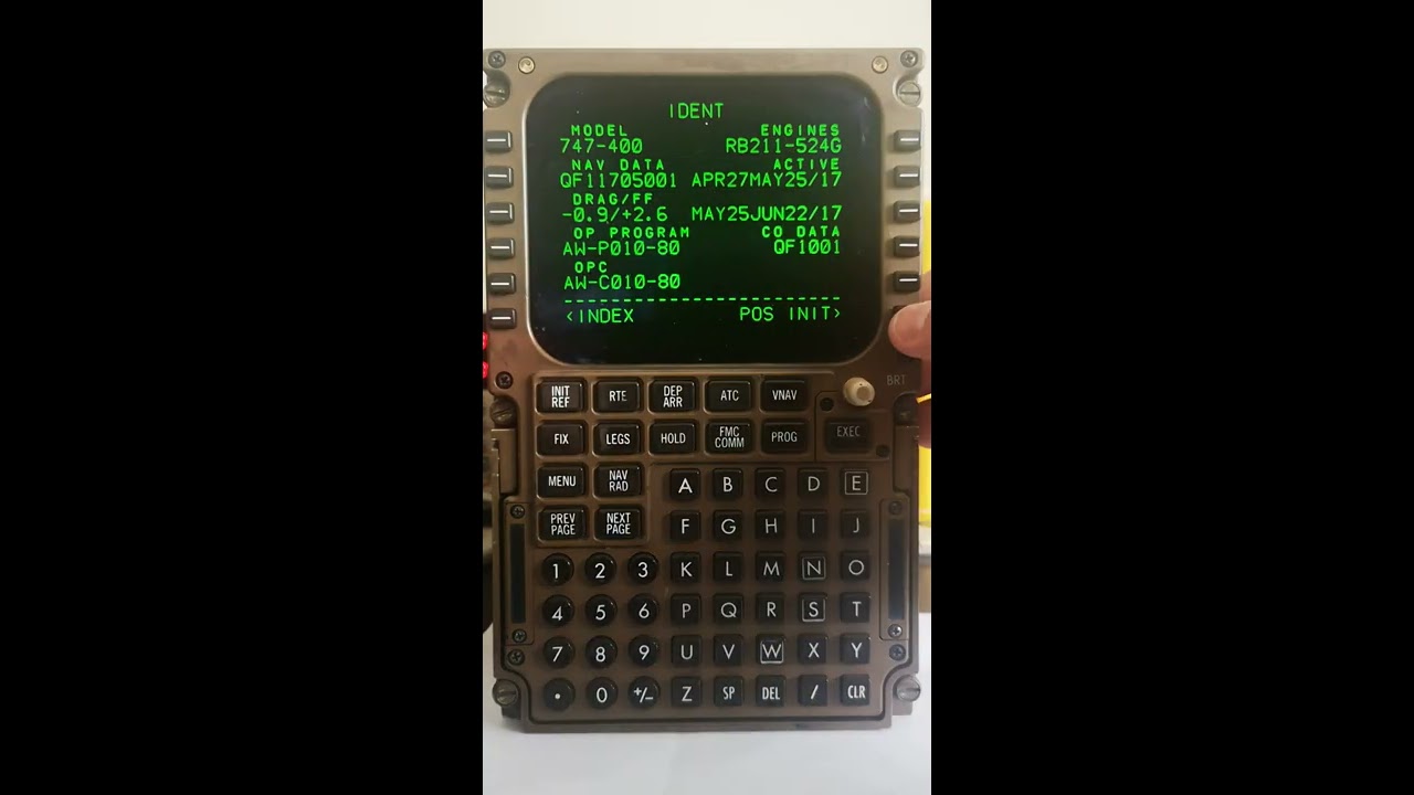 Real 747 CDU interfaced with PSX - YouTube