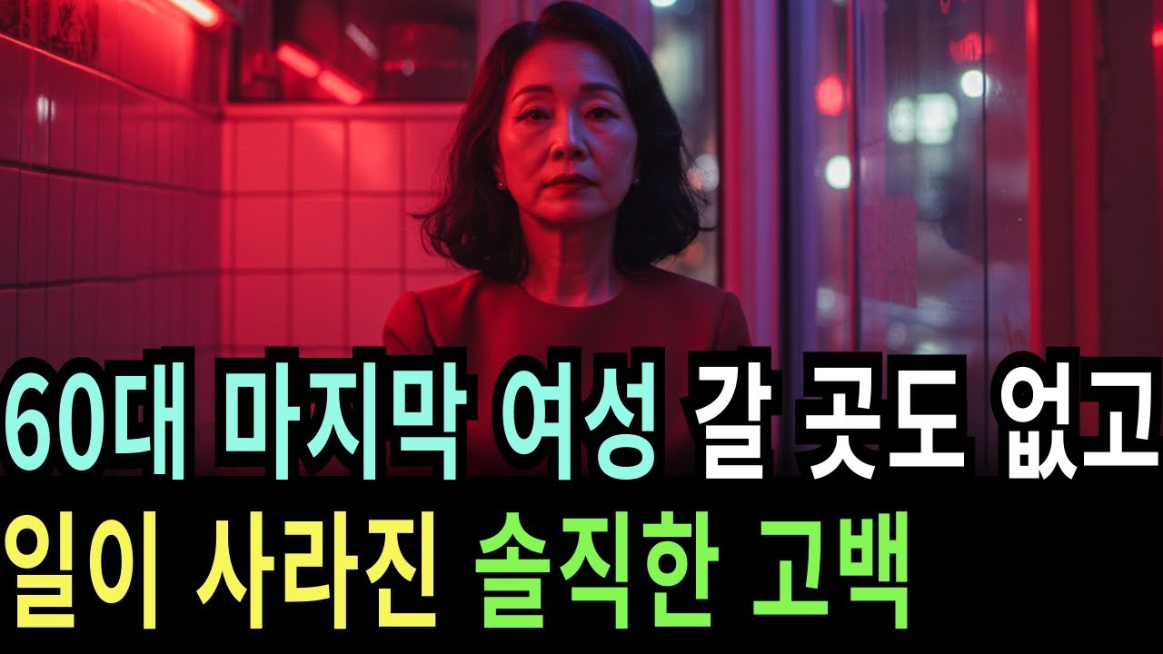 실화사연 돈을 주고라도 외로움을 달래는 노인들을 이용하려던 집창촌 여성의 충격적 고백 반전 실화 황혼 재혼 노후