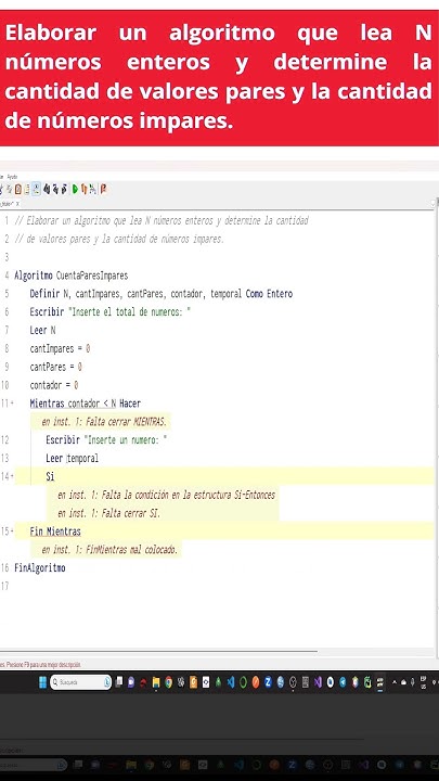 Cuenta la cantidad de pares e impares dado N números enteros! # ...