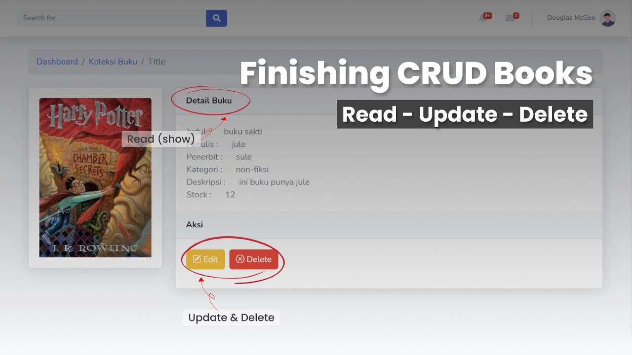Perpustakaan Digital dengan Laravel | 4. Finish CRUD Books (Read ...