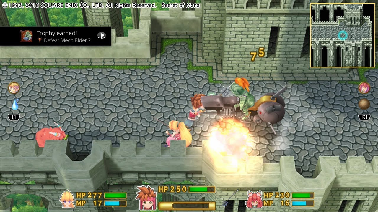 Secret of Mana [PS4] - Boss: Mech Rider 2 - YouTube