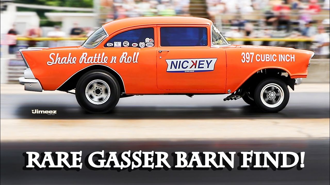 RARE GASSER BARN FIND! ONE OF A KIND! NICKEY '57 CHEVY! PUT AWAY FOR 30 ...