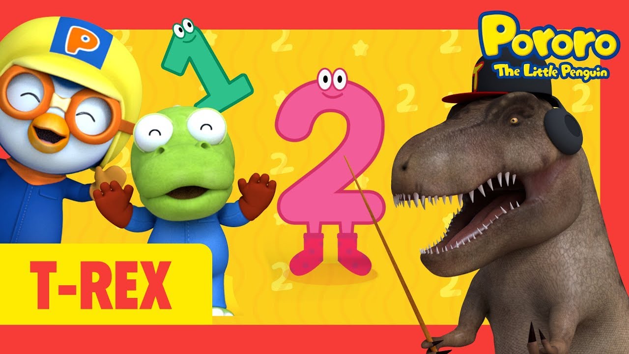Number Song with T-Rex | Learn Numbers with Tyrannosaurus l Pororo ...