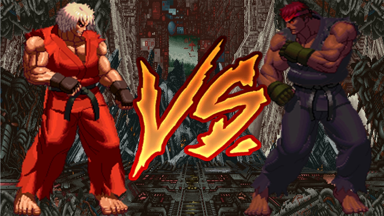 Mugen Evil Ryu VS Evil Ken (Street Fighter) Battle - YouTube
