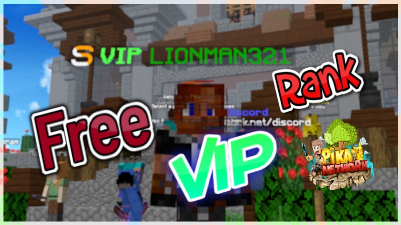 How to get free VIP rank on (Pika Network) - YouTube
