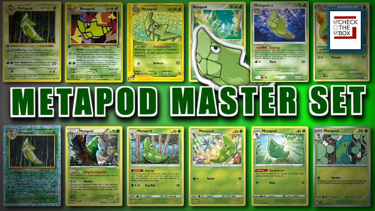 Every Metapod Card - The Ultimate Pokemon Master List - YouTube