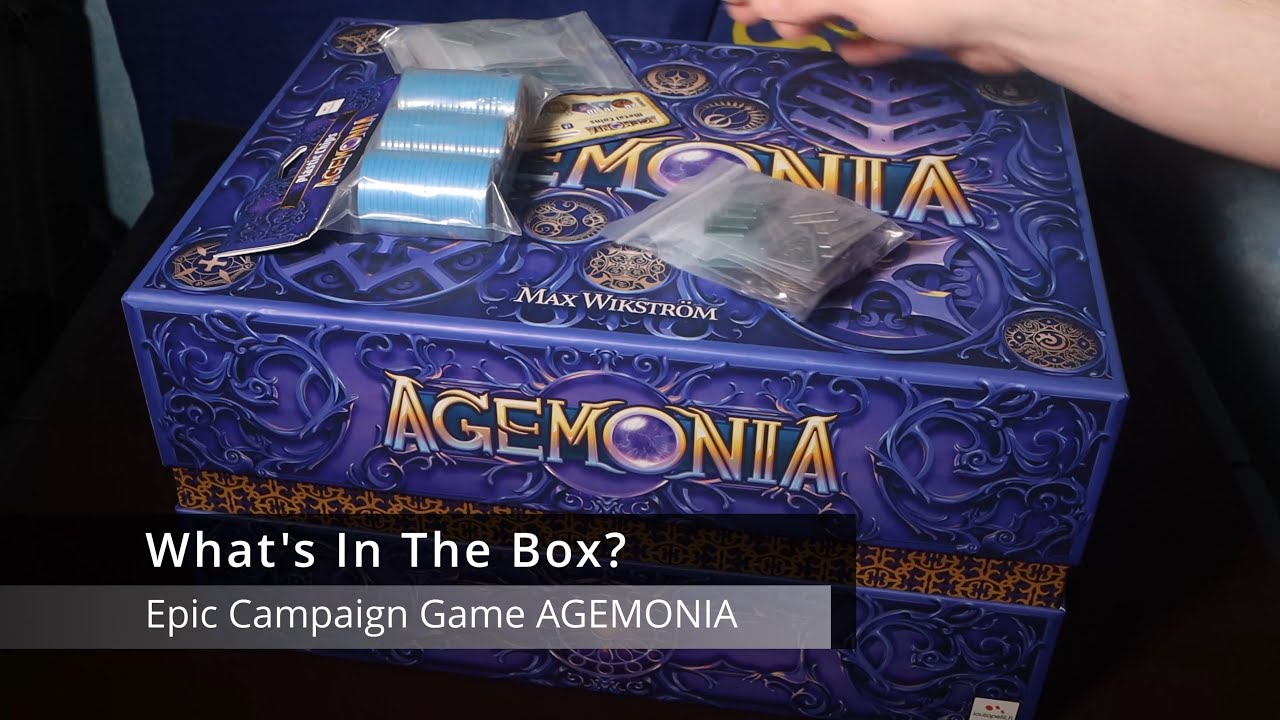 Unboxing Agemonia! Epic campaign board game - YouTube