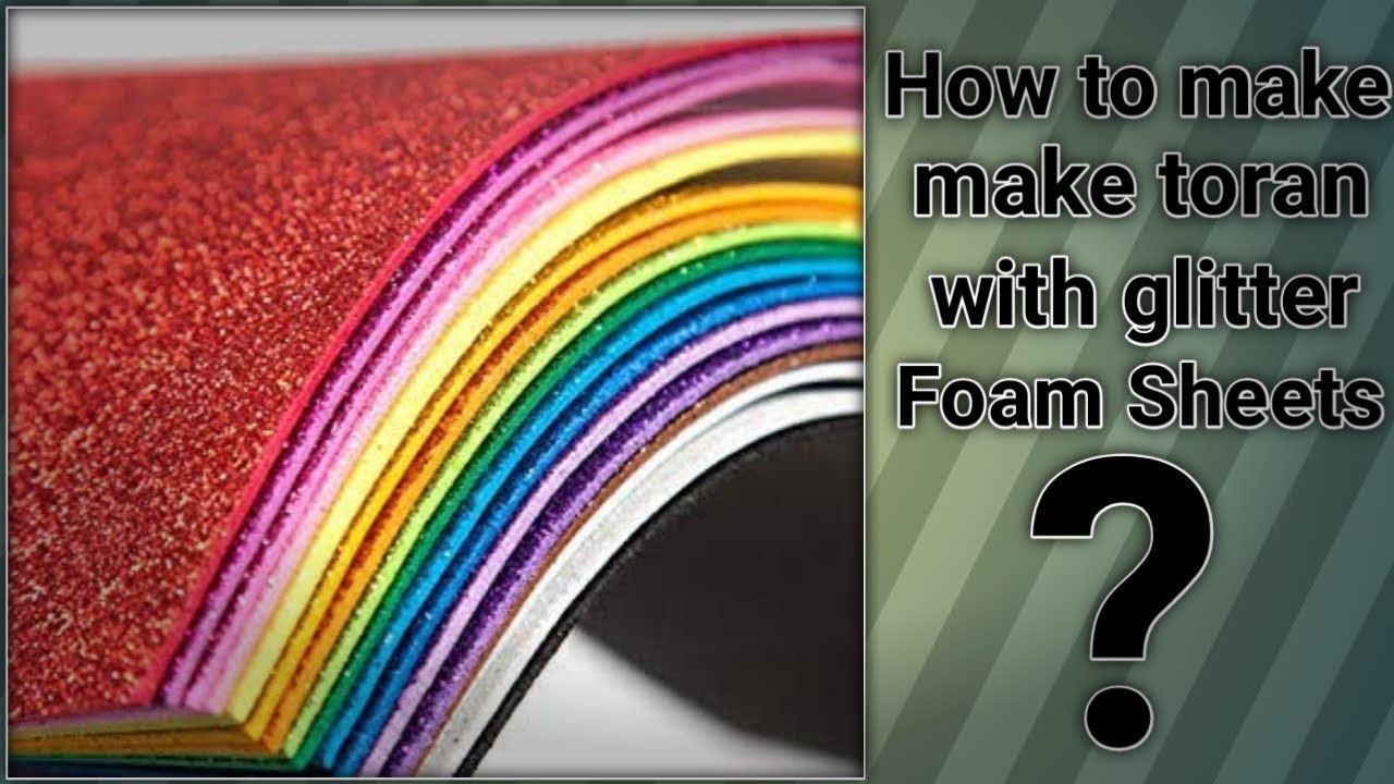 How to make toran at home with foam sheet and lace | DIY Toran | Diwali ...