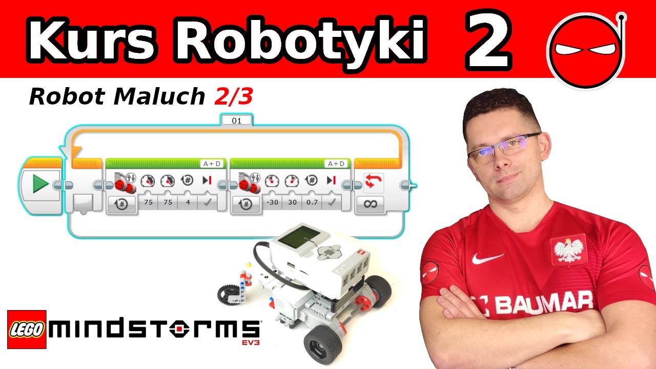 Lekcja 2 Programowanie robota Malucha KURS ROBOTYKI Instalacja Lego EV3 ...